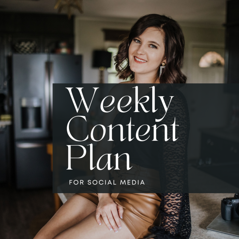 Weekly Content Plan For Social Media - brookejefferson.com